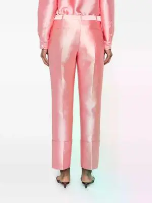 Calvin Klein Satin-finish Turn-up-cuff Trousers