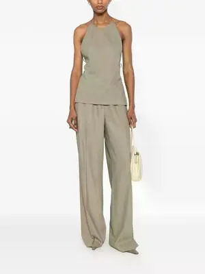 Calvin Klein Fernanda Wide-leg Trousers In Beige - Neutrals