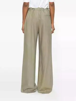 Calvin Klein Fernanda Wide-leg Trousers In Beige