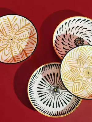 SERAX X Waww La Table Bazaar Geometric-pattern Dinner Plates