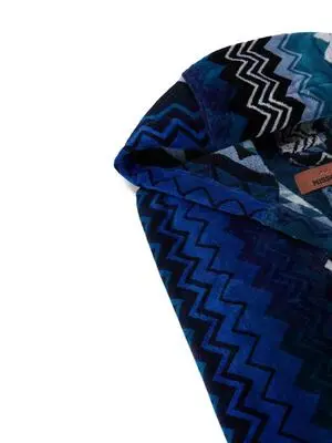 Missoni Giacomo Hooded Zigzag-pattern Bathrobe