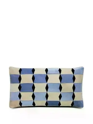 CHRISTINA LUNDSTEEN Florence Geometric Velvet Cushion - Neutrals
