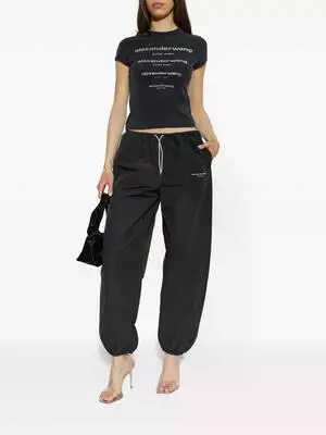 Alexander Wang Crystal-embellished Crewneck T-shirt - Black