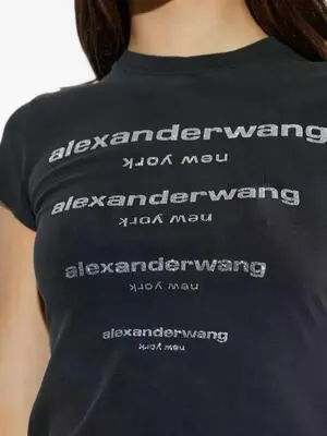 Alexander Wang Crystal-embellished Crewneck T-shirt