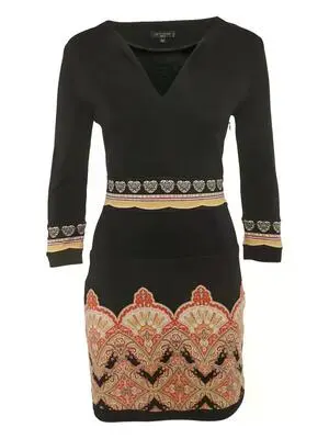 Etro Mini Printed Dress - Black