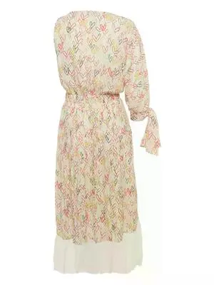 Elisabetta Franchi Printed Midi Dress - Neutrals