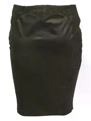Elisabetta Franchi Satin Lace Pencil Skirt