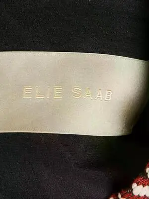 Elie Saab Tweed Fabric Midi Dress With Stud Embellishment