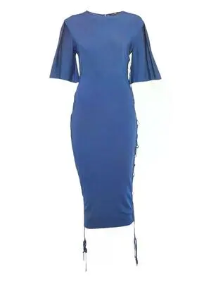 Elisabetta Franchi Jersey Lace-up Midi Dress