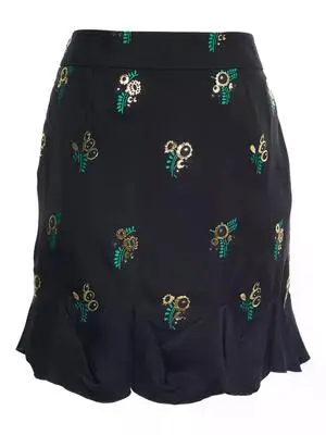 Stella McCartney Embroidered Ruffle Mini Skirt