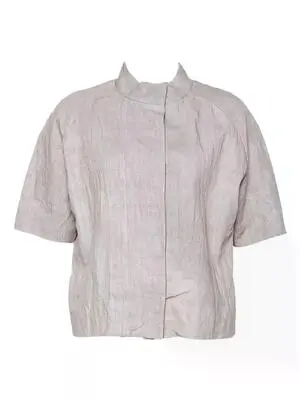 Marni Beige Linen Short Sleeve Top - Neutrals