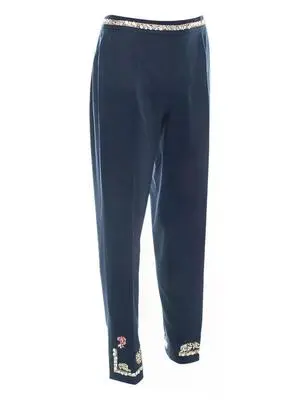 Moschino Embroidered Hem Trousers