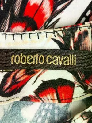 Roberto Cavalli Graphic Print Sleeveless Midi Dress