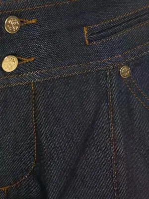 Roberto Cavalli Gold Button Jeans