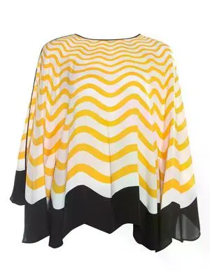 Fendi Silk Wave Pattern Top