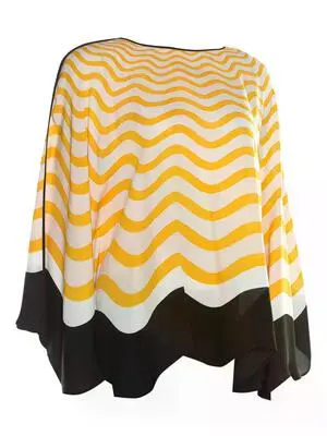 Fendi Silk Wave Pattern Top
