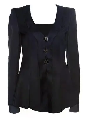 Giorgio Armani Organza Paneled Jacket - Blue