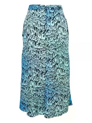 Stella McCartney Flame Print Midi Skirt