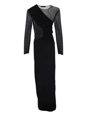 Saint Laurent Draped Mesh Dress