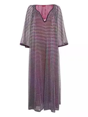 Missoni Lurex Stripe Midi Dress - Purple