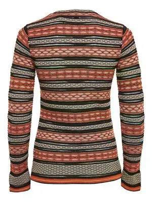 Missoni Striped Crew-neck Top - Orange