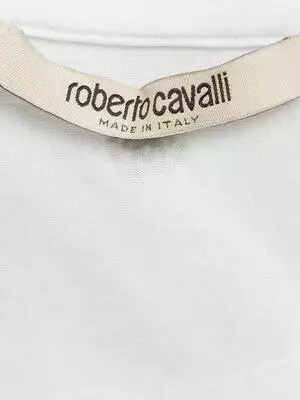 Roberto Cavalli Embroidered Crystal T-shirt