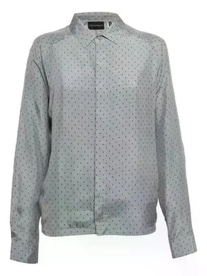Emporio Armani Printed Silk Shirt - Grey