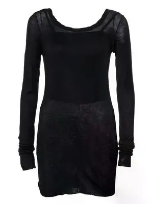 Rick Owens Cotton Crewneck Long Sleeve T-shirt
