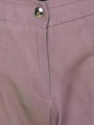Ermanno Scervino Lavender Cotton Trousers With Ankle Zip Detail