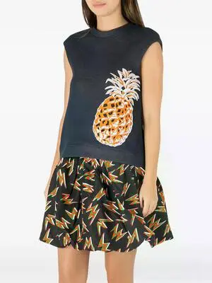 MSGM Graphic Print Sleeveless T-shirt
