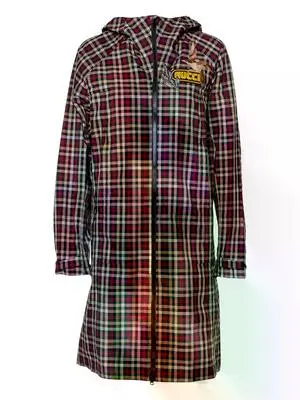 Gucci Plaid-check Hooded Coat