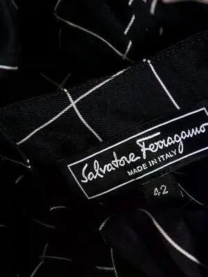 FERRAGAMO Silk Checked Blouse