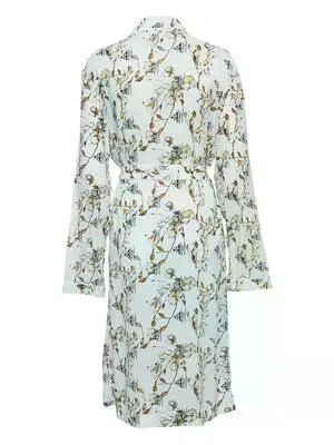 Off-White 2013 Floral Print Belted Midi Dress