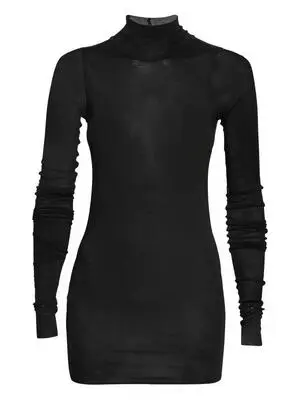 Rick Owens Long Sleeve Turtleneck Top - Black