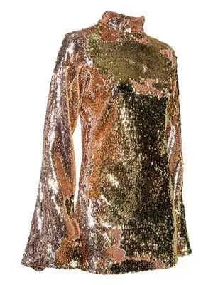 Halpern Sequin-embellished Mini Dress