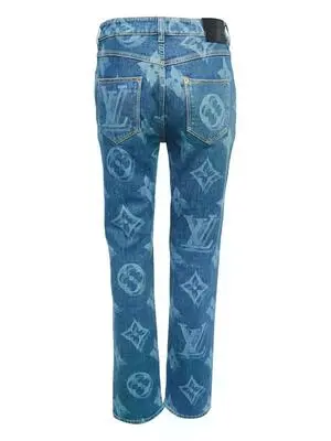 LOUIS VUITTON Monogram-pattern Jeans - Blue