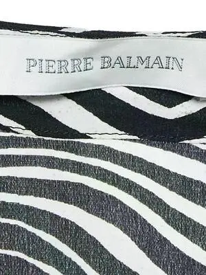 Pierre Balmain Silk Wave Print Mini Dress