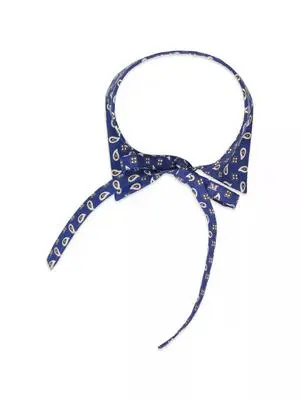 Max Mara Silk Paisley Print Self-tie Collar