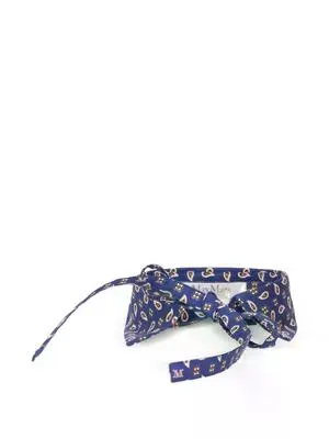Max Mara Silk Paisley Print Self-tie Collar