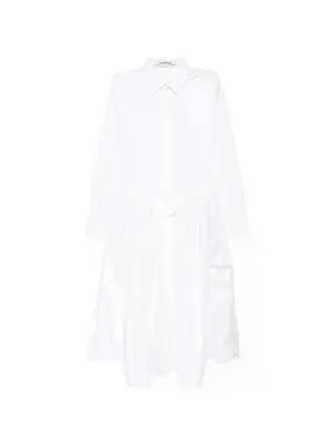 KIMHEKIM Belted Panelled Shirt Dress - White