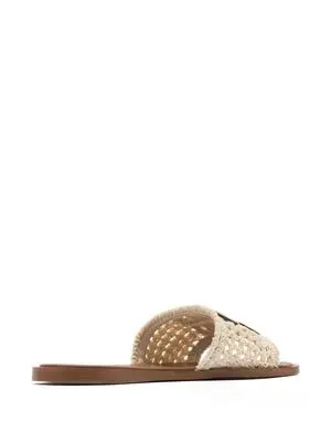 Miu Miu Logo-patch Crochet Sandals