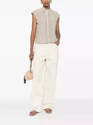 Marella Saio Striped Sleeveless Shirt