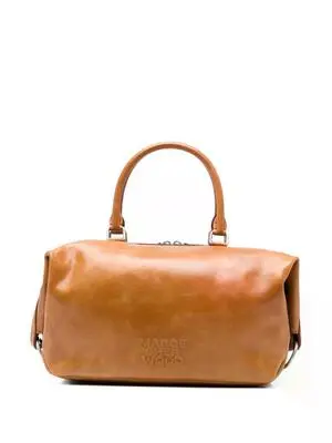 MARGESHERWOOD Embossed Logo Tote Bag - Brown