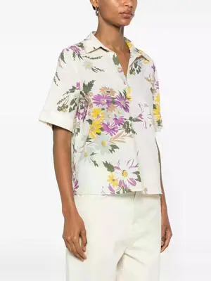 Marella Floral Print Short Sleeve Shirt