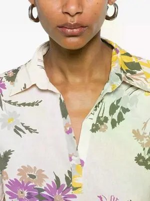 Marella Floral Print Short Sleeve Shirt