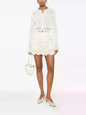 Erdem Crochet-knit Peplum Cardigan