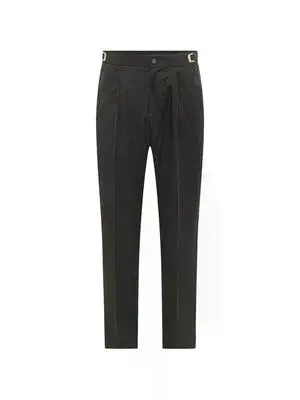 CELLAR DOOR Leo T Pleated Trousers - Black
