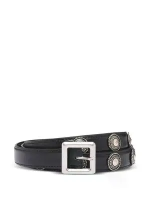ANN DEMEULEMEESTER Studded Leather Belt - Black