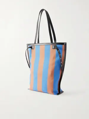 Proenza Schouler North South Days Striped Canvas Tote - Blue