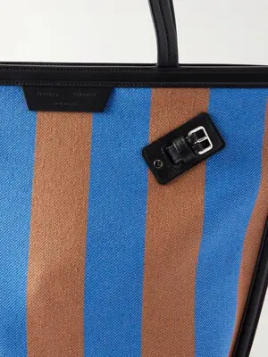 Proenza Schouler North South Days Striped Canvas Tote - Blue
